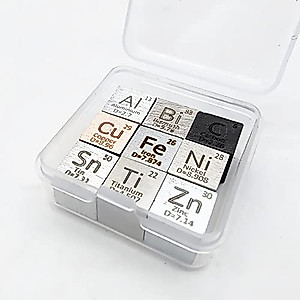 0.39" Element Cube Set 10mm Density Cubes for Periodic Table Collection Up to 99.99% Purity (0.39“, 9-01)