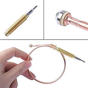 F273117 Thermocouple for Compatible with Mr Heater F273100, F27310, MH12, MH12C, Replacement Thermocouple Heater Made by Copper Construction Milled Brass Fittings 12-1/2" Length (2 Pack)