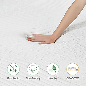 Novilla Queen Size Mattress, 8 Inch Gel Memory Foam Mattress Queen, Mattress in a Box for Back Pain Relief, Medium Firm Mattress with Edge Support & Motion Isolation, Ataraxia
