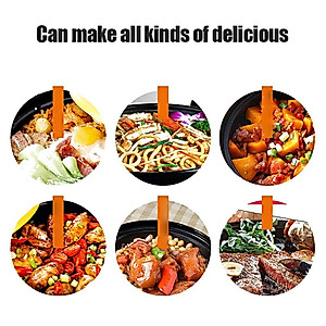 MYYINGBIN Yellow Moroccan Tagine Cooking Pot Cast Iron Enamel Stew Casserole Slow Cooker with Anti-Scalding Handles