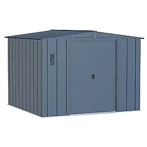 MDMprint 8x8 Classic Steel Storage Shed, Blue Grey, CLG88BG-A