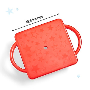 hand2mind Red Heavy-Duty Indoor Scooter Board with Handles, Floor Scooter, Sit Down Scooter, Gym Activities for Kids, Indoor Recess Games, Sport Scooters, Physical Education Equipment, Gross Motor Toy