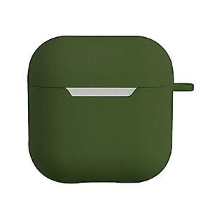 Dustproof Soft Silicone Wireless Bluetooth Earphones Case Protective Cover for Airpods Pro 4 Valentine's Day/Mother's Day/Wedding/Anniversary/Christmas/Birthday Gifts - Army Green