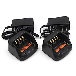 (2-Pack) CH10A07 Battery Charger Compatible for Hytera PD782 PD502 PD505 PD562 PD565 PD580 PD602 PD605 PD662 PD665 PD685 PD702 PD705 PD785 PD755 PT580H BL2503 BL2502 BL2006 BL2008 Two Way Radio
