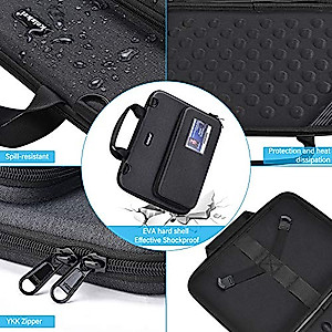 KEISKEI 11-11.6 Inch Laptop Cover, Chromebook Case with Pouch and Shoulder MacBook Pro 13 - Black