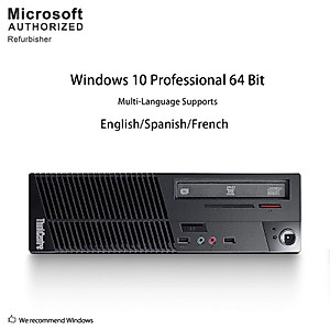 Lenovo ThinkCentre Small Form Desktop PC Computer Package, AMD Athlon 2.8GHz, 4G DDR3, 320G, DVD, VGA, DVI, 19 Inch LCD Monitor(Brands May Vary), Keyboard, Mouse, Windows 10 Pro 64 Bit (Renewed)