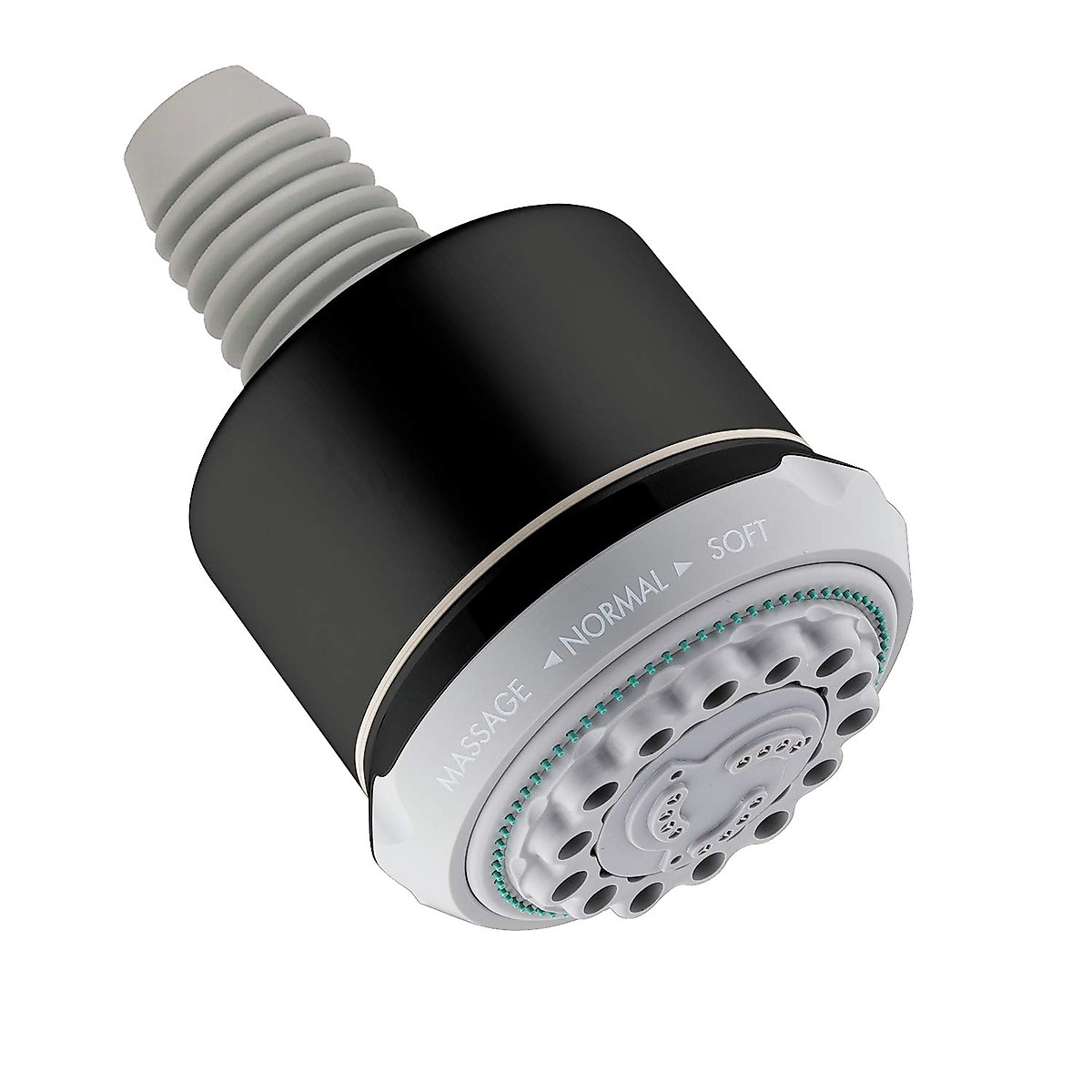 hansgrohe Clubmaster 4-inch Easy Clean Easy Install Showerhead Modern 3-Spray Full, Pulsating Massage, Soft spray with QuickClean in Matte Black, 28496671
