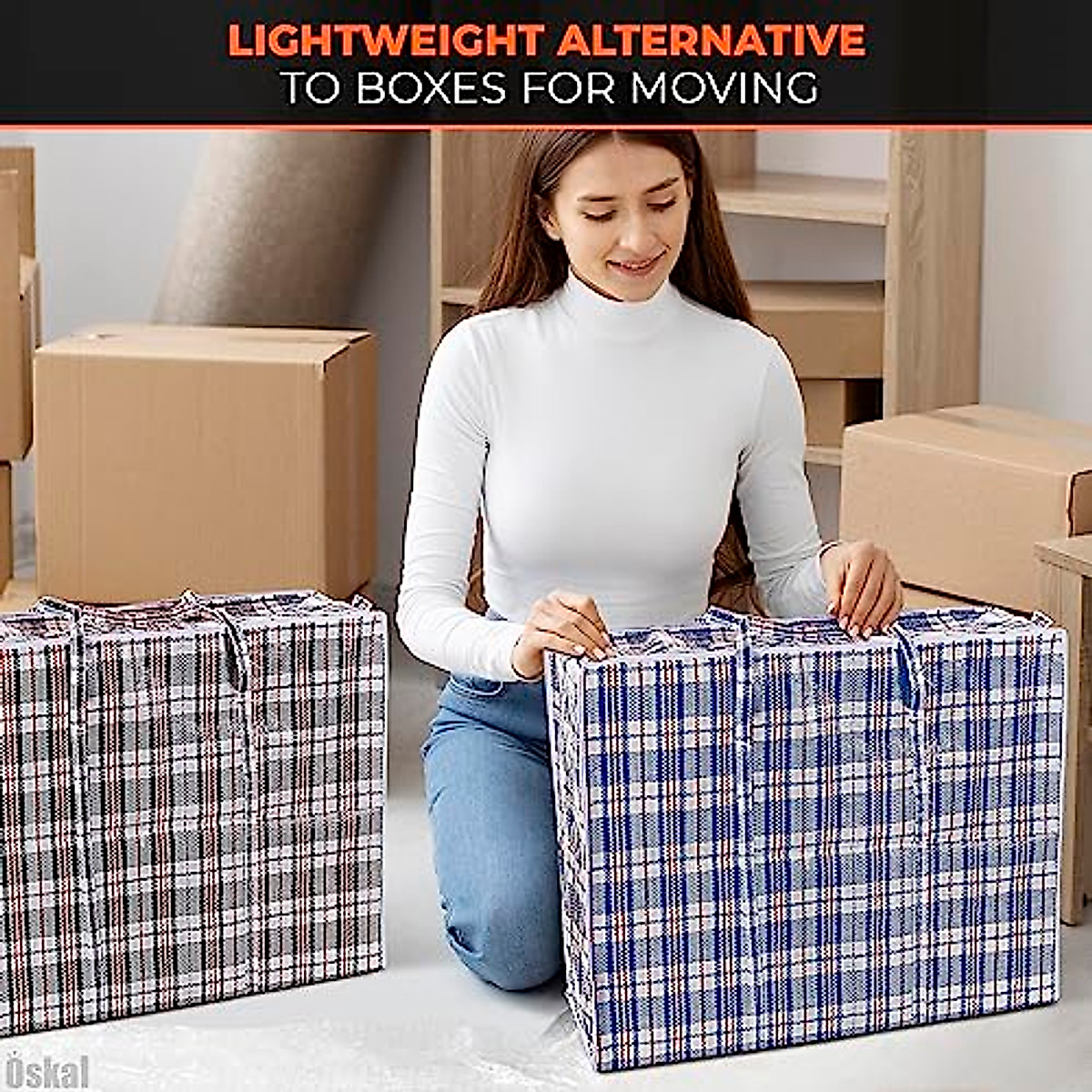 4Pcs Extra Large Laundry Bag for Storage Box with Zipper Laundry Bags - Storage Bags with Handles with Durable Zipper, Moving Storage Bags, Travel Laundry Bag with Handles for Cloths, Bedding ksi