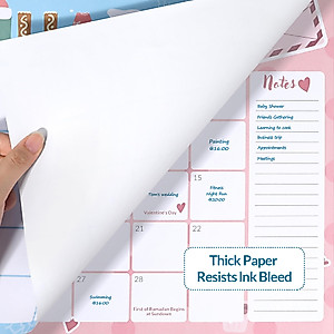 SUNEE Calendar 2024-2025- 18 Months Wall Calendar Oct. 2024 - Mar. 2026, 14.5"x11.5" Big Grid Hanging Calendar with Note for Organizing & Planning, Cute