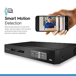 Amcrest 4K UltraHD 16 Channel AI DVR Security Camera System Recorder, 8MP Security DVR for Analog Security Cameras & Amcrest IP Cameras, AI Smart DVR, HDD & Cameras NOT Included (AMDV5116-I3)