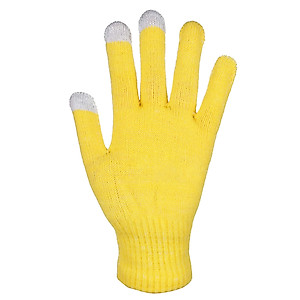 12 Pairs Winter Touchscreen Gloves For Men Women Stretch Knitted Texting Gloves Warm Windproof Solid Color Mittens(7 x 4 Inch,Black, Pink, Green, Purple, Orange, Blue, Yellow)