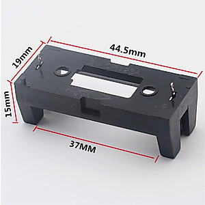 LAPXSNZD 10Pcs Black Battery Holder Case Box Clip for CR123 CR123A Lithium Battery