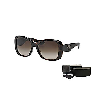 Prada PR32PS HERITAGE 2AU6S1 57M Havana/Brown Gradient Square Sunglasses For Women