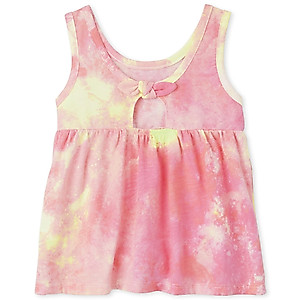 The Children's Place baby girls The Children's Place and Toddler Sleeveless Tank Top Bike Shorts Set Shirt, In the Pink, 4T US