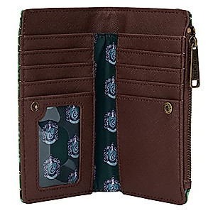 Loungefly Harry Potter Slytherin Plaid Pattern Faux Leather Wallet