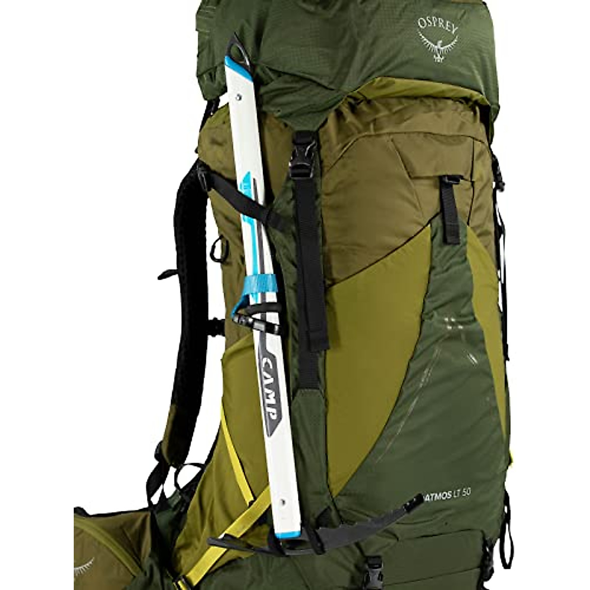 Osprey Atmos AG LT 50L Men's Backpacking Backpack, Night Shift/Scoria Blue, S/M