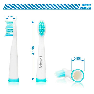 GSParts 4pcs Soft Electric Toothbrush Replacement Heads for Fairywill FW-659/507/508/917
