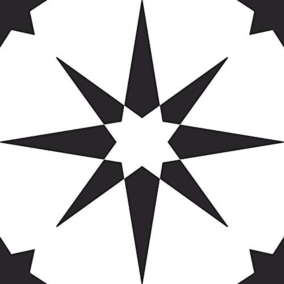 FloorPops FP2948 Altair Peel & Stick Floor Tiles, Black & FP2475 Gothic Peel & Stick Floor Tiles, Black