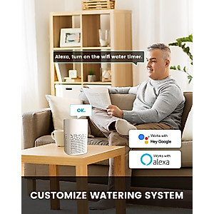 RAINPOINT WiFi Sprinkler Timer Water Timer, Brass Inlet Smart Hose Faucet Timer, Automatic Irrigation System Controller for Yard Watering, APP Control via 2.4Ghz WiFi and Bluetooth (V2, 2024 Release)