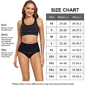 wirarpa Womens High Waisted Cotton Underwear Full Brief Panties Ladies No Ride Up Underpants 4 Pack Black Heather Grey X-Large