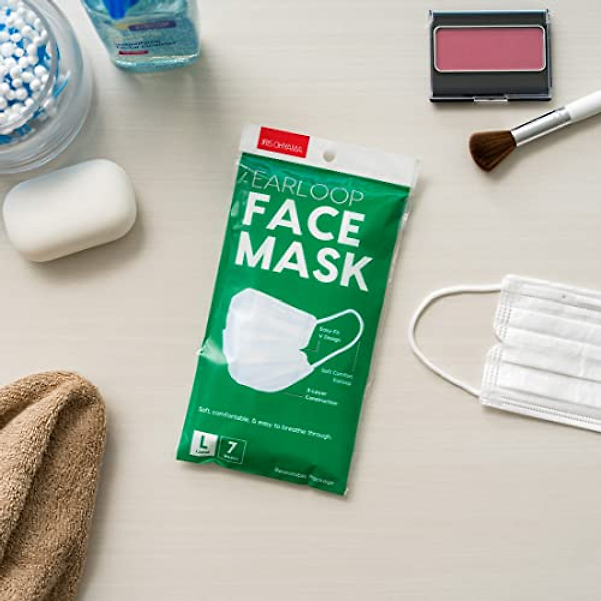 IRIS USA EZFM-L7 Disposable Earloop Face Resealable