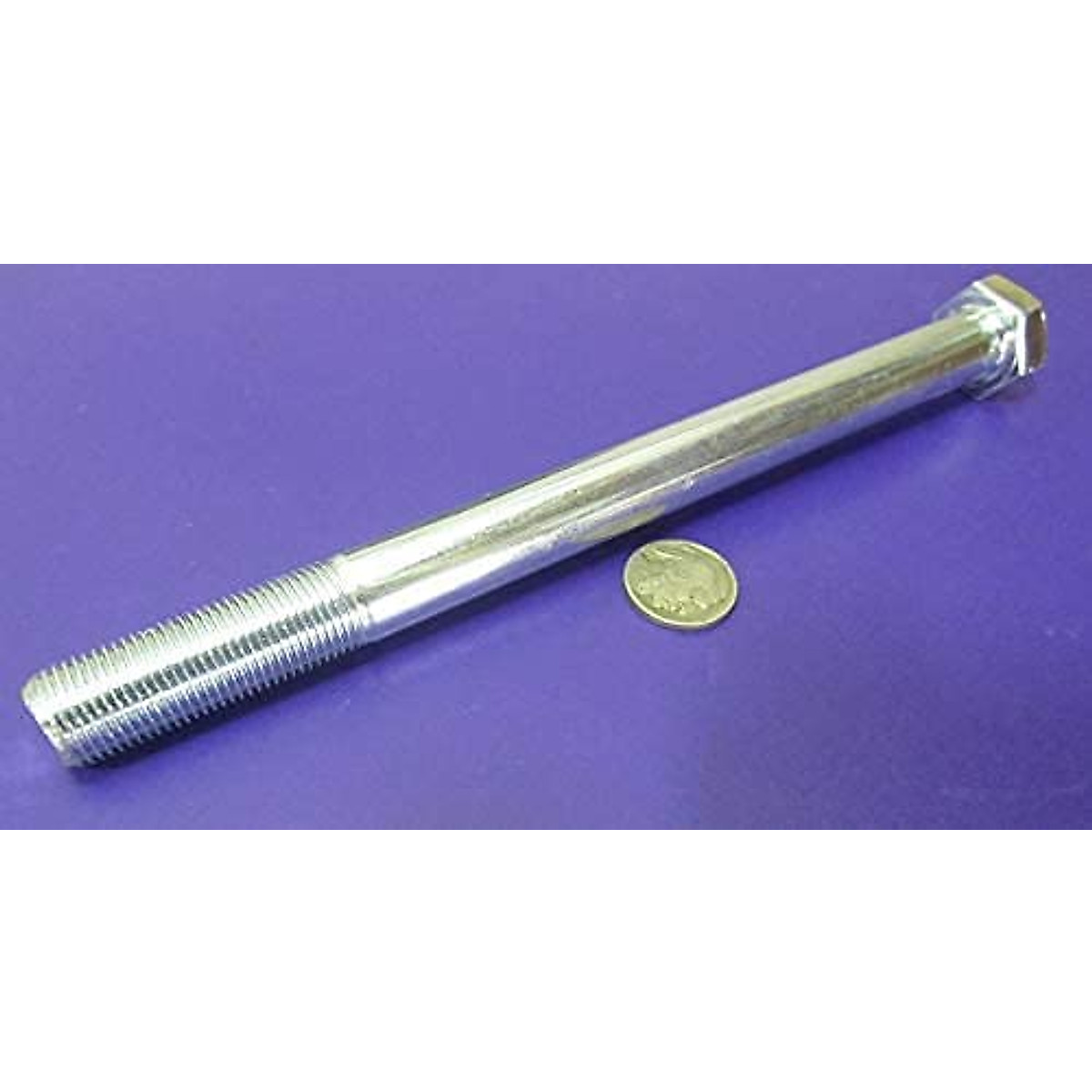 Grade 5 Zinc Steel Hex Bolts RH PT 5/8"-18 x 8.00" Length