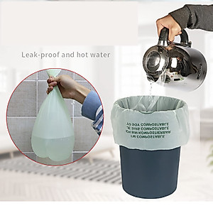 150 Pieces Compostable Trash Bags Biodegradable Kitchen Food Waste Bag, Corn Starch Garbage Bags,Life and Office Scraps Bag Fresh Air Biodegradable Compost Bags