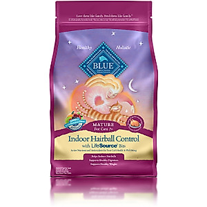 Blue Buffalo Tastefuls Hairball Control Natural Adult 7+ Dry Cat Food, Chicken, 7lb bag