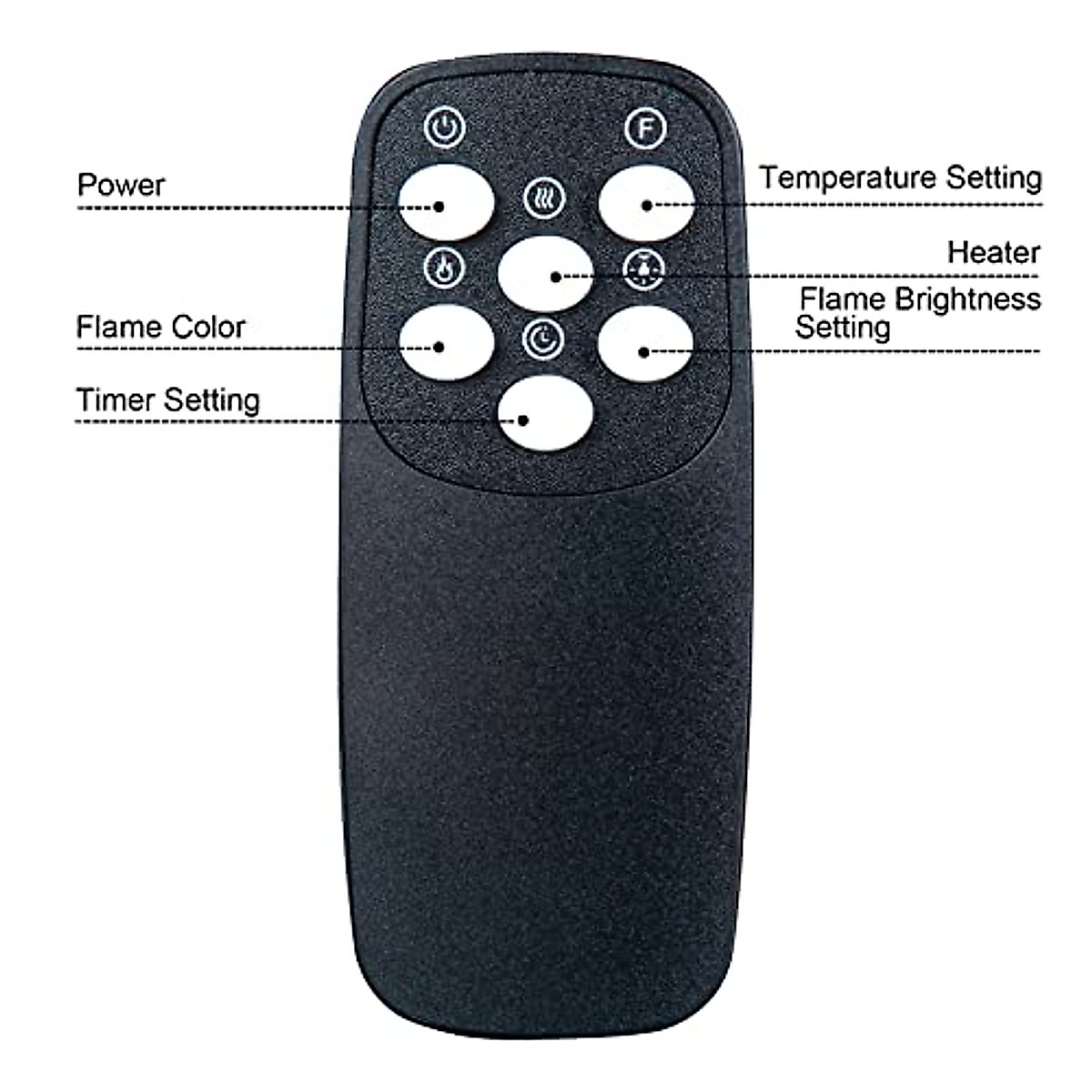 Replacement Remote Control for Oneinmil H20011 IF-1340TCL IF-1350TCL IF-1330TCL 3D Electric Fireplace Insert Heater