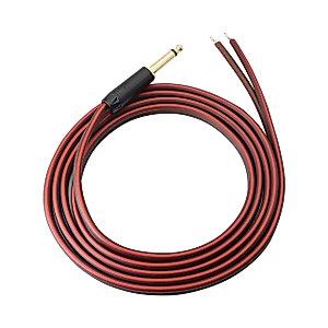 XMSJSIY 1/4 TS to Speaker Bare Wire,Audio Cable to 6.35mm Male Mono Adapter Replacement Open End Gold-Plated OFC HiFi TS Speaker Cord Amplifier Patch Cable for DJ Application,DIY -2M