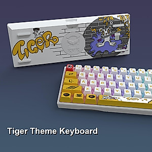 HITIME XVX M61 60% Mechanical Keyboard with Keyboard Travel Case,Wired/2.4G Wireless Gaming Keyboard with Coiled Cable,Hot Swappable Custom Computer Keyboard for Desktop PC/Laptop Mac