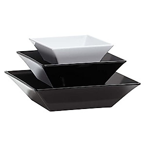 G.E.T. ML-238-W 14 oz., 5" White Square Bowl, Break Resistant, Siciliano (Qty,1)