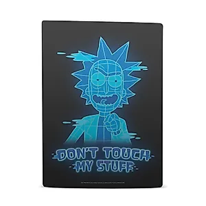 Head Case Designs Officially Licensed Rick And Morty Don't Touch My Stuff Graphics Vinyl Faceplate Sticker Gaming Skin Decal Cover Compatible With Sony PlayStation 5 PS5 Digital Edition Console