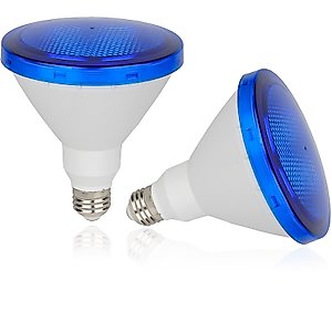 LED Par38 Blue Light Bulb 2 Pack - 15W (100 Watt Equivalent) - E26 Base Blue LED Lights, Party Decoration, Porch, Home Lighting, Holiday Lighting, Blue Flood Light Bulb, Colored Light Bulb (Blue)