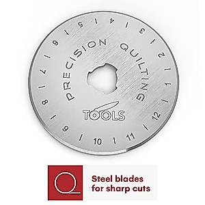 Precision Quilting Tools 45mm Crochet Edge Skip Blades (Pack of 10) Compatible with Cutter! Perfect Wide Skip Blade for Crochet Edge Projects, Fleece, and Scrapbooking!