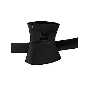 Verdusa Women's Waist Trainer Tummy Control Workout Corset Cincher Trimmer Shaper Belt Black XXL
