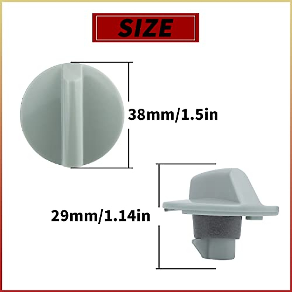 2 Pcs WP12X10002 Air Conditioner Control Knob Replacement Part - Compatible with Some GE Room Window Air Conditioner Replaces for WP12X10002