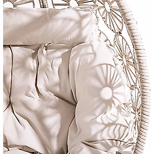 Egg Chair Outdoor Patio Furniture Wicker Swivel Nest Chair for Indoor with Cushion and Pillow