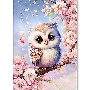KICHANG Owl Diamond Painting Kits,DIY Diamond Art Kits for Adults,5D Diamond Painting Diamond Art with Full Drill Round Diamonds,Diamond Dots Diamond Art Kits for Home Wall Decor Gifts-12X16inch