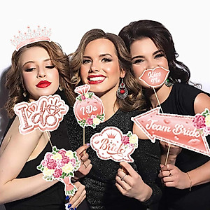 Bridal Shower Photo Booth Props, Shiny Bachelorette Party Decorations Giant Bride to Be Selfie Frame, Wedding Photo Booth Props, Rose Gold Bachelorette Party Supplies