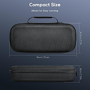 10 in 1 Accessories Kit for Playstation Portal, KOVA Carrying Case & TPU Skin Cover with Kickstand for PS5 Portal Console, Travel Shell with 2* Screen Protector & 4* Thumb Grip for PS Portal Handheld, Black