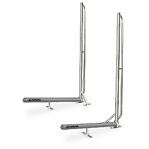 Magma Products, R10-1001 Storage Rack System Base Frame Kayak/SUP Dock Mounted, Polished Stainless Steel