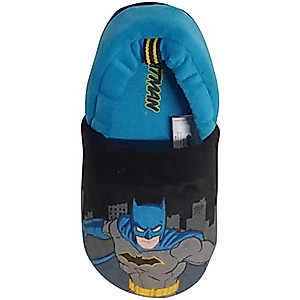 DC Comics Boy's Batman Plush Slippers (Black/Blue, Numeric_5)