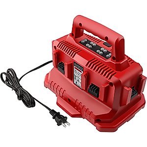 DMMNS M18 V18 Rapid Battery Charger 6-Ports,Replace for Milwaukee M18 Battery Charger 48-59-1806 59-1804,Compatible with Milwaukee M18 14.4V-18V XC Battery 48-11-1850 11-1840 11-1815 11-1828 11-1860