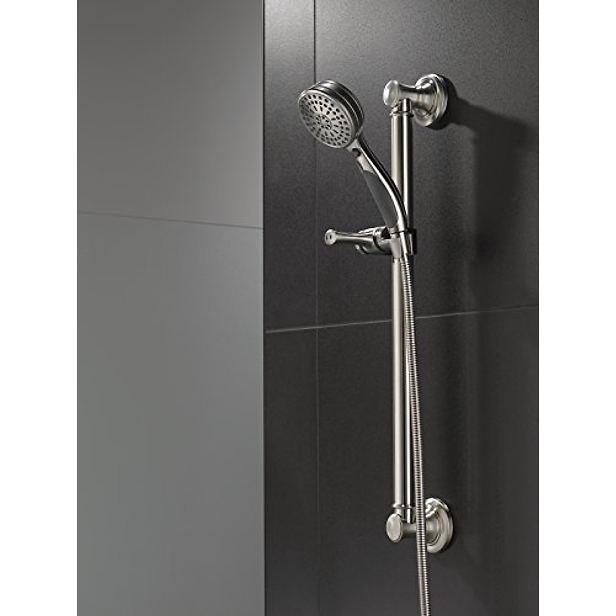 Delta Faucet 9-Spray ADA-Compliant Slide Bar Hand Held Shower with Hose, Stainless 51900-SS