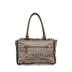 Myra Bag Sapphire Upcycled Canvas Handbag S-1322