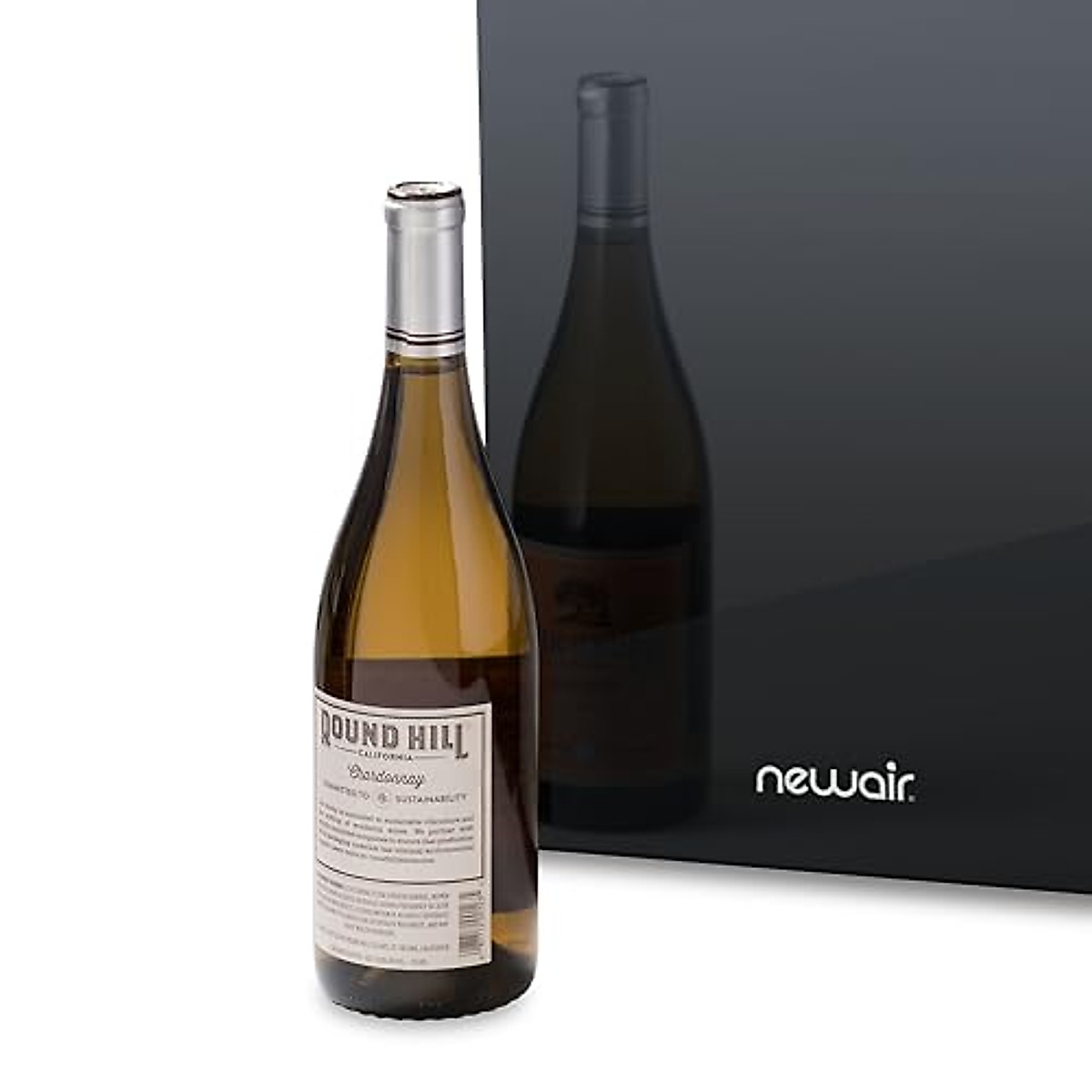 NewAir Shadow-T Series 18 Bottle Thermoelectric Wine Fridge, Dual Temperature Zones, Countertop Wine Refrigerator, Mirrored Compact Wine Cellar, Double-Layer Glass Door Cooler, Vibration-Free