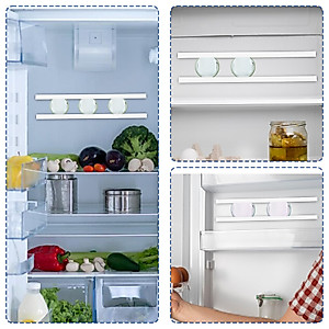 6 Pack Yogurt Organizer for Fridge, 20 Capacity Yogurt Holder for Refrigerator with Adhesive Tapes, 12" Long Fridge Yogurt Organizer Customizable to Fit Multiple Yogurt Sizes, Yogurt Fridge Organizer