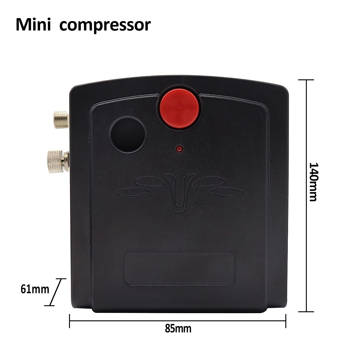 Psipro Mini Airbrush Kit Black Dual-Action Air Brush Gravity Feed Airbrush for Makeup Art Craft Nails Cake Decorating Modeling Tool with Airbrush Cleaning Set