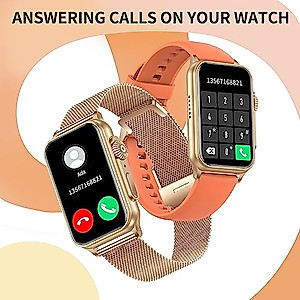 SYEEKOM Smart Watch for Women (Answer/Make Call) 1.57" HD Fitness Tracker Smart Watch with Heart Rate Oxygen Saturation and Sleep Monitoring, IP68 Waterproof Watch for Android and iOS